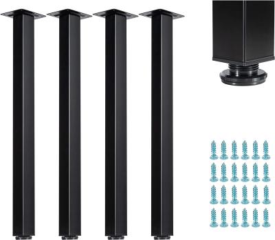 China Black Metal Table Legs 28 Inch Table Legs Set Of 4 Square for sale