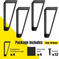 China 4pcs 8In Metal Furniture Legs Modern Metal Legs For Coffee Table for sale