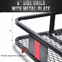China 500lbs Basket Hitch Cargo Carrier Metal Fabrication Parts Black Steel XL 60x24 Inch for sale