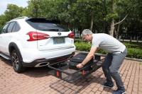 China 500lbs Basket Hitch Cargo Carrier Metal Fabrication Parts Black Steel XL 60x24 Inch for sale