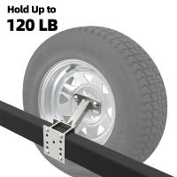 China 120LBS Trailer Spare Tire Mount Metal Fabrication Products Hitch Spare Tire Carrier for sale
