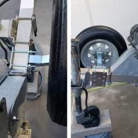 China 120LBS Trailer Spare Tire Mount Metal Fabrication Products Hitch Spare Tire Carrier for sale