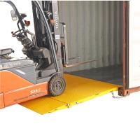 China 6.5T Forklift Container Ramp Metal Fabrication Parts Yellow Painting Surface for sale