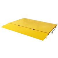 China 6.5T Forklift Container Ramp Metal Fabrication Parts Yellow Painting Surface for sale