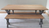 China X SHAPED STEEL BENCH LEGS WITH TOP SUPPORT BAR for sale