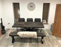 China X SHAPED STEEL BENCH LEGS WITH TOP SUPPORT BAR for sale