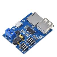 China MP3 Decoder Board with 2W Mono Amplifier TF Card and U Disk Play Mode for 3.7V Lithium Battery Audio Player Module for sale