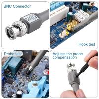 China P6100 BNC Tester Tool Oscilloscope Probe Kit 100MHz 1X 10X Clip 2-Piece Set for sale