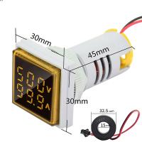 China Square LED Digital Voltmeter And Ammeter 110V 220V Voltage Current for sale
