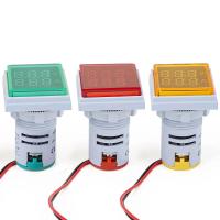 China Square LED Digital Voltmeter And Ammeter 110V 220V Voltage Current for sale