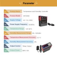 China SHT2000 LED Digital Humidity Controller Hygrometer Power Switch CE Certified Monitor for sale