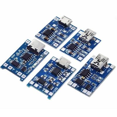 China Type-C/Micro USB 5V 1A 18650 TP4056 Lithium Battery Charger Module With Protection and Dual Functions for sale