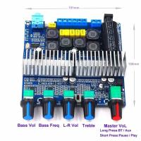 China 2.1 Channel Subwoofer Amplifier Board with 100W Bass Output and Bluetooth 5.0 TPA3116D2 Audio Stereo Equalizer for sale