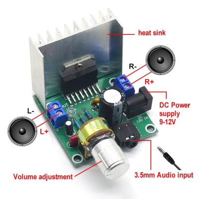 China CA-7297 Digital Amplifier Module Dual-Channel 15W+15W Audio Amplifier Board with TDA7297 Chip for DIY Kit DC 12-24V for sale