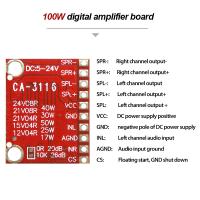 China 50W Dual Channel TPA3116D2 Power Amplifier Module with DC 4.5V~24V and No POP Noise for Audio Stereo Board for sale