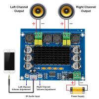 China 120W Dual Channel Digital Audio Amplifier Board TPA3116D2 for DC 12V-24V for sale