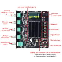 China CA-MT21 2.1 Channel BT 5.0 Subwoofer Amplifier Board 2*50W+100W 12-24V AMP+BT for sale