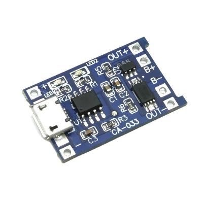 China CA-033 Micro Type-c USB 5V Charging Board with Dual Functions 1A Li-ion Lithium Battery Charger Module 18650 TP4056 Standard for sale