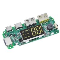 China Dual USB 5V 2.4A Micro/Type-C LED USB Mobile Power Bank 18650 Charging Module Lithium Battery Charger Board Circuit Protection for sale