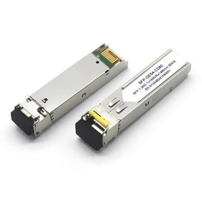 China GPON PON 10G DWDM SFP 80KM Module 10G Data Rate 1310nm Wavelength for FTTH 5G Network 80km Distance SM Optical Transceivers for sale