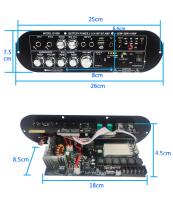 China D1000 2.1 Channel Digital Amplifier Board 50W+50W+100W 12V Subwoofer Power Amplifier with High/Low Tone Control for sale
