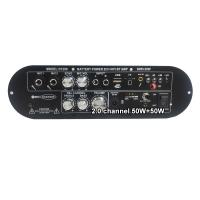 China D1200 2.0 Channel 50W+50W BT Digital Amplifier Board 12V Rechargeable for Car Home DJ Use for sale