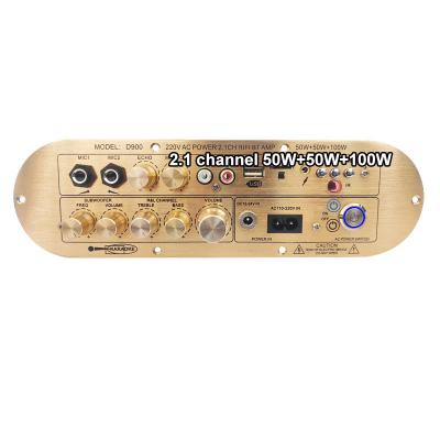 China High-Power D900 2x50W+100W Home Amplifier with Imported IC Bluetooth Board 2.1 Channel for sale