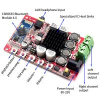 China CA-7492 TDA7492P 50W*2 Linear Home Amplifier Board with BT 5.0 Digital Audio Receiver Module for sale