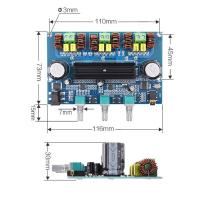 China 2.1 Channel Bluetooth 5.0 Digital Amplifier Board with 100W+2x50W High Power Output for sale
