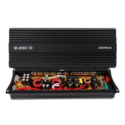 China High-Power 12V 2000W Car Audio Power Amplifier 2000 Watt Mono Class D Subwoofer with Crossovers for sale