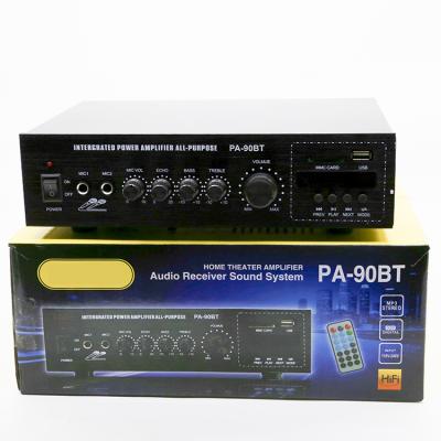 China PA-90BT 120W Professional Audio BT Wireless Amplifier High-Power Home Ceiling Speaker Public Broadcast Constant Voltage Metal for sale