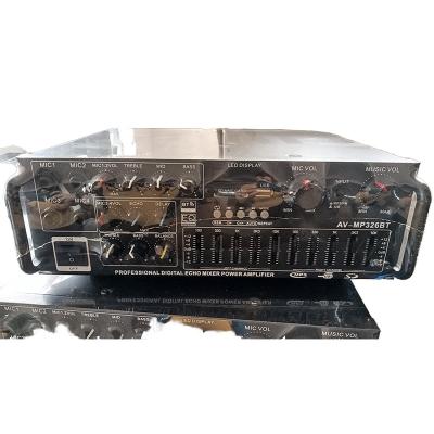 China AV-326BT 2-Channel Mini Style 220V/110V Home Amplifier 800W Power BT Wireless Car Audio Stage Sound Quality for sale