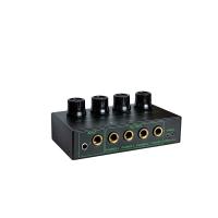 China 4-Way RGB Monitor Headphone Amplifier Stereo Audio Sound Card & Mixer Audio Headphone Distributor for sale