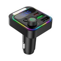 China Portable Car BT Wireless Music Player Fast Charging FM Transmitter QC3.0 Car Phone Charger USB Port PD20W Mobile Phone for sale