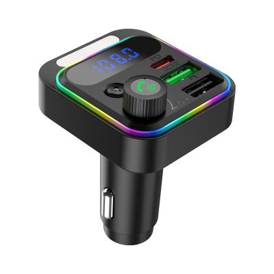 China Portable Car BT Wireless Music Player Fast Charging FM Transmitter QC3.0 Car Phone Charger USB Port PD20W Mobile Phone for sale