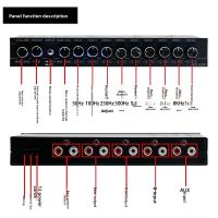 China Hot-Selling 9-Band Car Audio EQ Tuning Crossover Amplifier Factory Source Cross-Border Best-Selling Audio Processor for sale