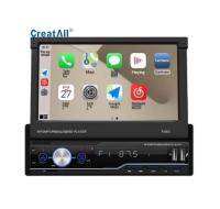 China Creatall 7-Inch Telescopic All-in-One CarPlay Radio with MP5 MP4 Card Slots for BT Wireless Hands-Free Player for sale