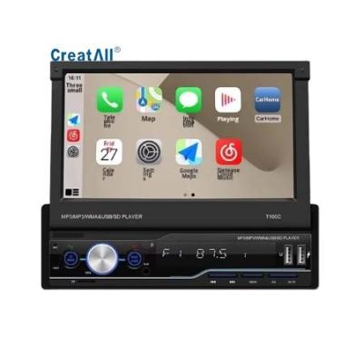 China Creatall 7-Inch Telescopic All-in-One CarPlay Radio with MP5 MP4 Card Slots for BT Wireless Hands-Free Player for sale