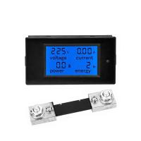China DC LCD Digital Power Meter Module Voltage Current Energy Monitor Panel Meter 89.6 X 49.6 X 24.4mm Digital Voltage Meter for sale