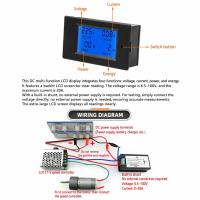 China DC LCD Digital Power Meter Module Voltage Current Energy Monitor Panel Meter 89.6 X 49.6 X 24.4mm Digital Voltage Meter for sale