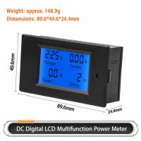 China DC LCD Digital Power Meter Module Voltage Current Energy Monitor Panel Meter 89.6 X 49.6 X 24.4mm Digital Voltage Meter for sale