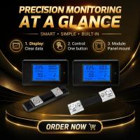 China DC LCD Digital Power Meter Module Voltage Current Energy Monitor Panel Meter 89.6 X 49.6 X 24.4mm Digital Voltage Meter for sale