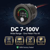 China Waterproof DC 7-100V LED Digital Voltmeter Panel Mount Battery Voltage Indicator for EV Lithium Solar Factory Direct for sale