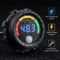 China Waterproof DC 7-100V LED Digital Voltmeter Panel Mount Battery Voltage Indicator for EV Lithium Solar Factory Direct for sale