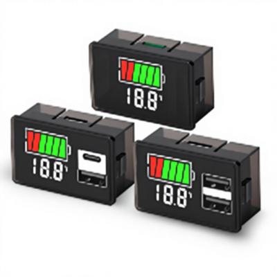 China JX-4829 Dual-USB & Type-C Quick-Charge Power Meter with Voltage Display for sale