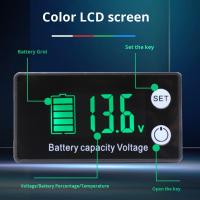 China JX-6133C LCD Voltage Monitor 7-70V DC for 12V Lead-Acid & Ternary Lithium Batteries with Battery Capacity and Percentage Display for sale
