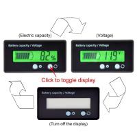 China 6-73V LCD Acid Lead Lithium Battery Capacity Indicator Voltmeter Voltage Tester Acid Battery Meter for sale