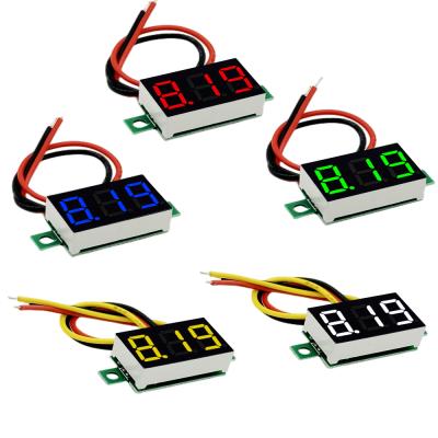China Mini 0.36 Digital LED Display Module Red Blue Voltmeter Electric Battery DC2.5V-32V/DC0-100V Voltage Testing Panel Meter DC for sale