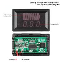 China Waterproof LED Digital Voltmeter Tester 12V-72V Battery Charge Level Indicator Lithium Battery Capacity Electronic Components for sale