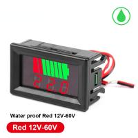 China Waterproof LED Digital Voltmeter Tester 12V-72V Battery Charge Level Indicator Lithium Battery Capacity Electronic Components for sale